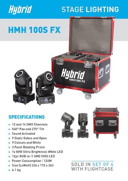 Hybrid HMH 100S FX Moving Head - DJ Mix Club