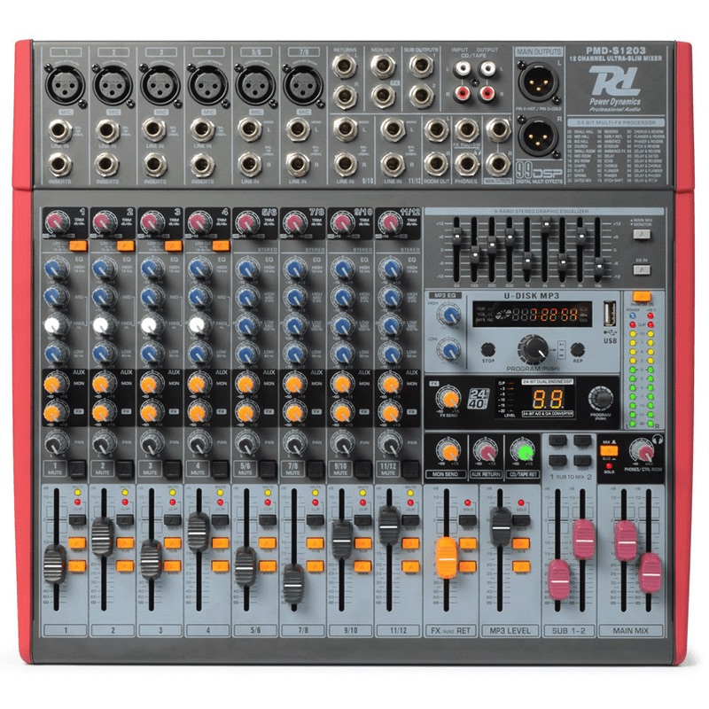 Power Dynamics PDM-S1203 Stage Mixer 12-Chan DSP/MP3 - DJ Mix Club