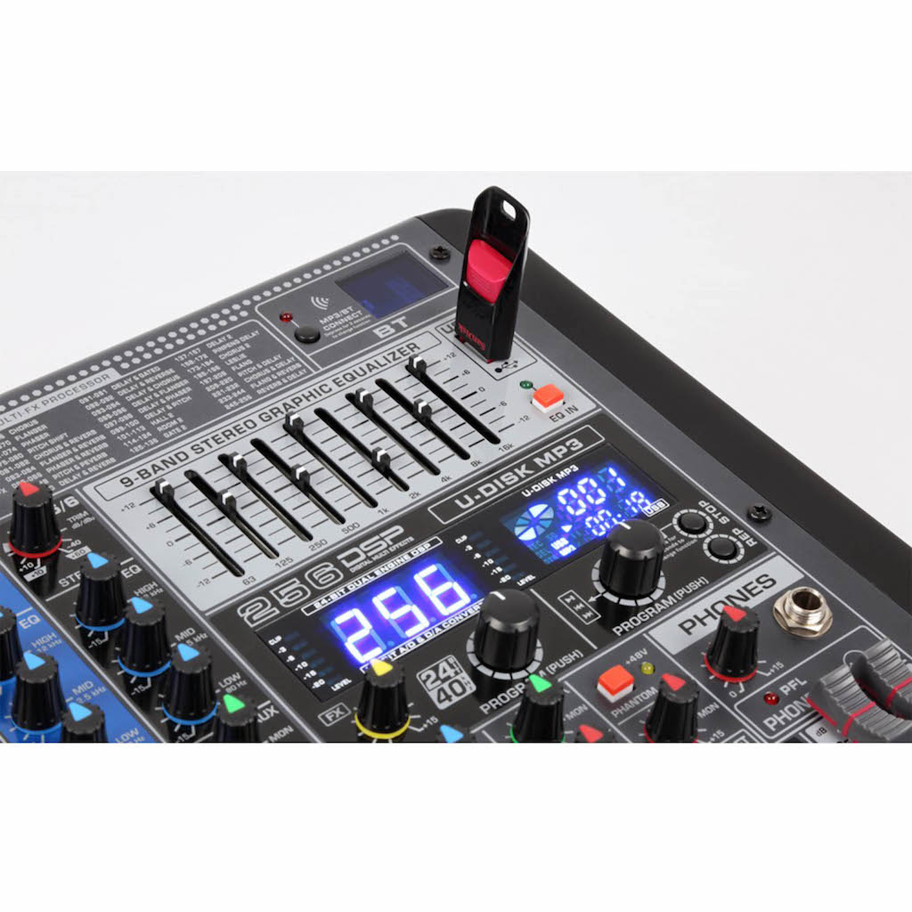 Power Dynamics PDM-S604 Stage Mixer with DSP/BT/USB/MP3 - DJ Mix Club