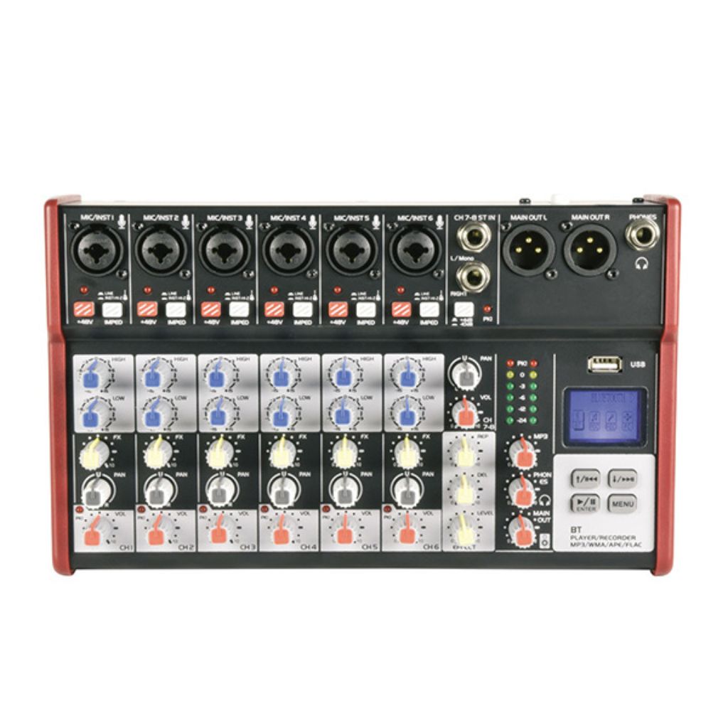 Citronic CSM-8 – 8 Channel Mixer w/ BT/USB/MP4 - DJ Mix Club