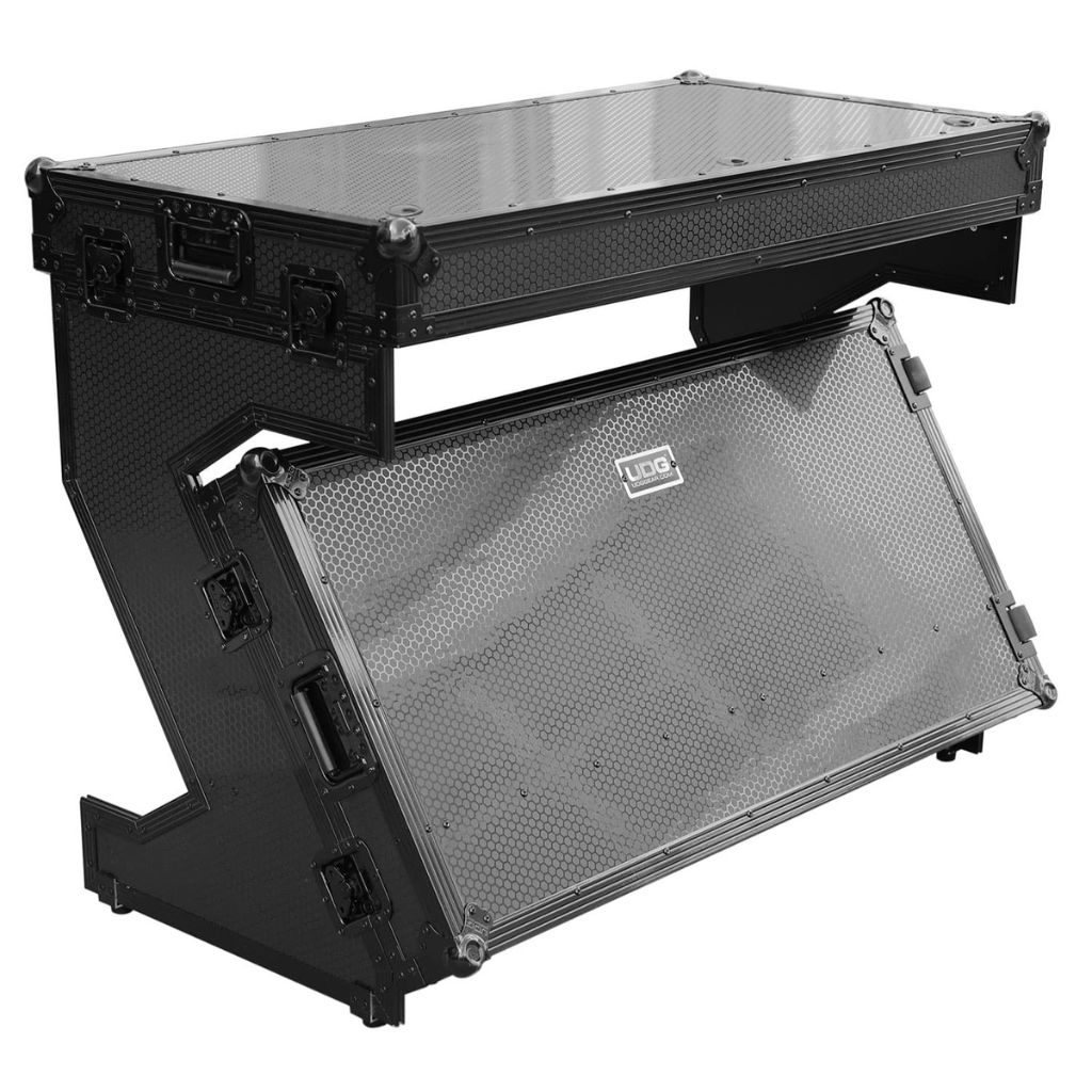 UDG Ultimate Flight Case Portable Z-Style DJ Table Plus (Wheels) BL ...